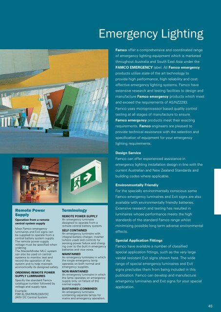Emergency Lighting - FAMCO Lighting