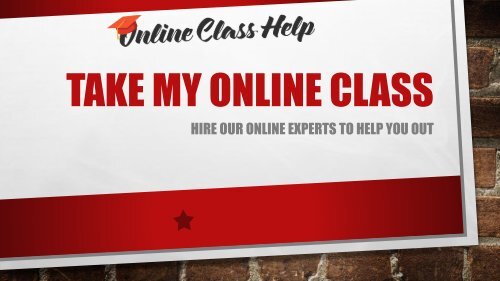 Take My Online Class - PDF