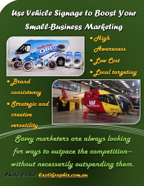 Use Vehicle Signage to Boost Your Small-Business Marketing