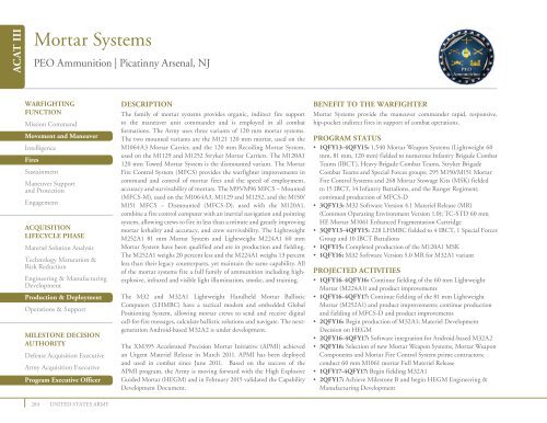 ACAT III Mortar Systems P
