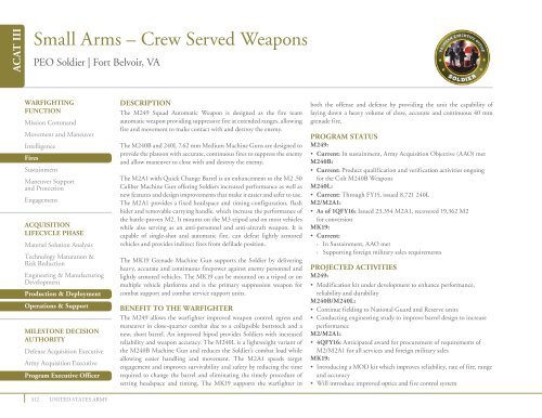 ACAT III Small Arms – C