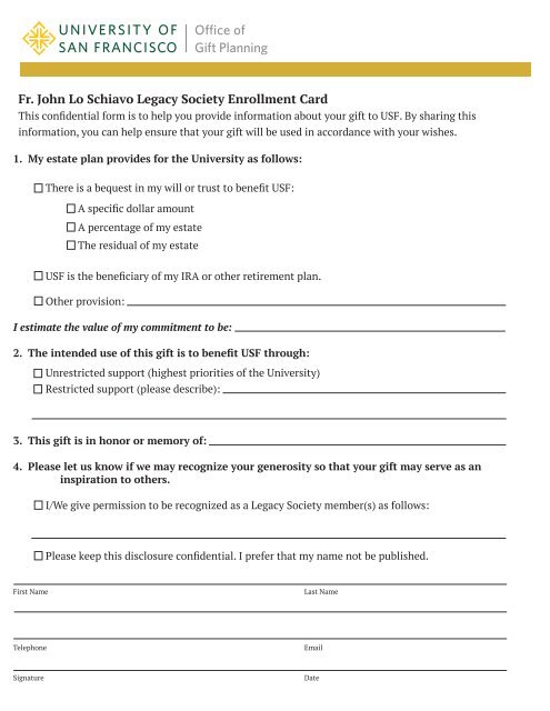 Enrollment Card ONE PAGER