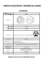 PARTS CATALOGUE / TECHNICAL GUIDE - Seiko