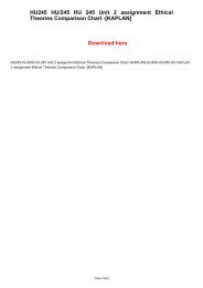 HU245 Unit 2 Assignment Ethical Theories Comparison Chart (Purdue ...