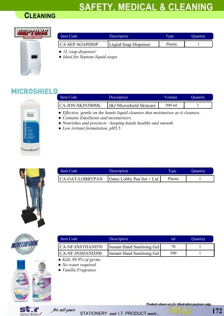 SAFETY, MEDICAL & CLEANIN