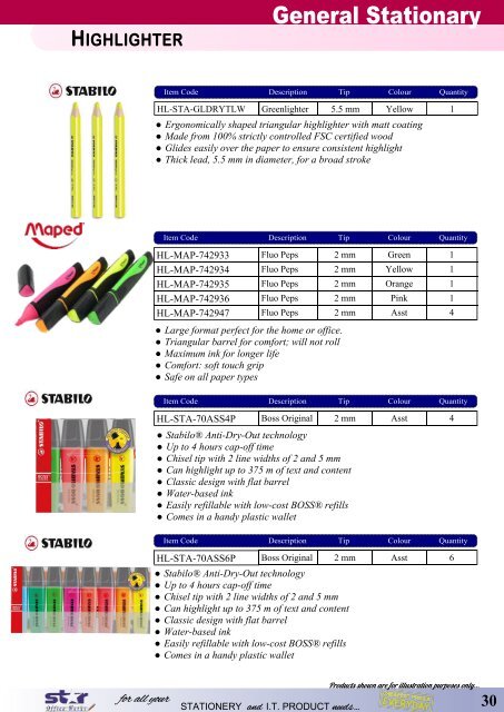 General Stationary Item C