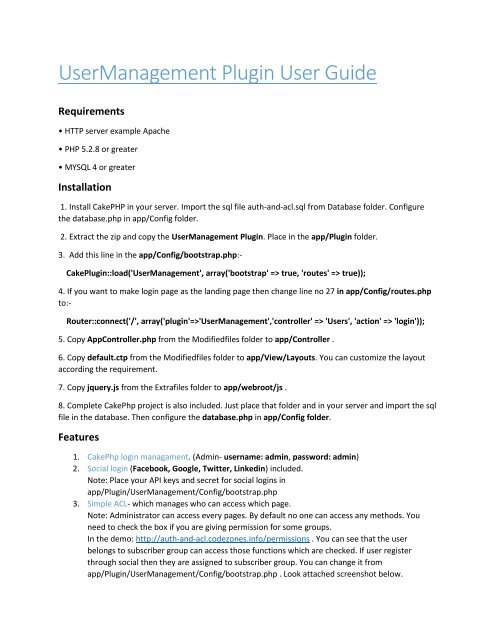 User Management Guide
