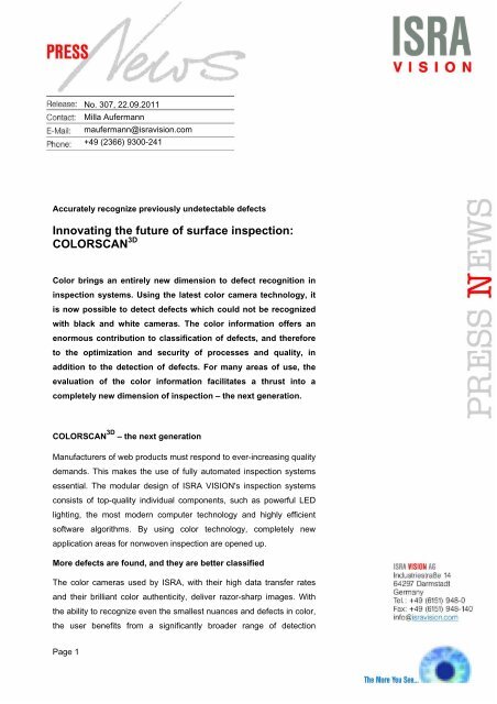 COLORSCAN - ISRA VISION AG