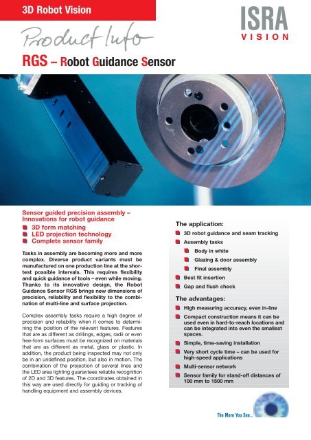 RGS – Robot Guidance Sensor - ISRA VISION AG
