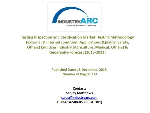 Testing Inspection and Certification