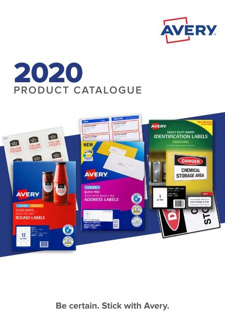 Avery Label Catalogue