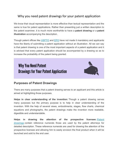 Why you need patent drawings for your patent application