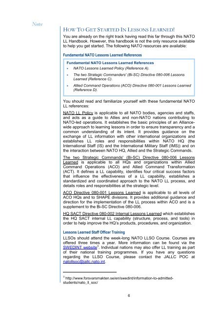 Notes HOW TO GET STARTED