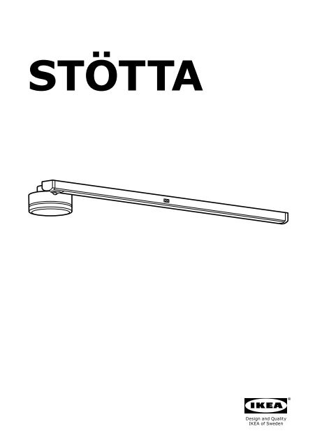 Ikea STÖTTA barra luminosa a LED - 20277139 - Istruzioni di montaggio