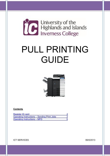 Pull Printing Instructions