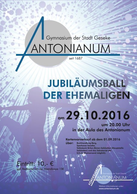 Ehemaligenball Gymnasium Antonianum Geseke