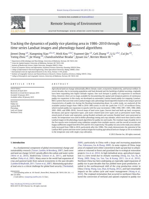 Dong et al. - 2015 - Tracking the dynamics of paddy rice planting area