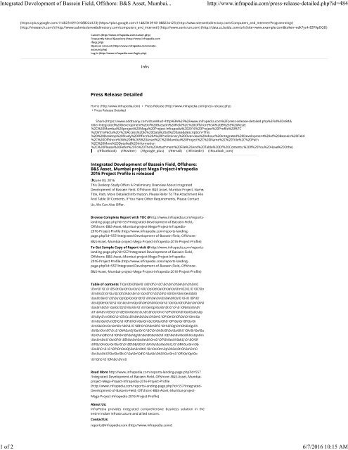 484-Integrated Development of Bassein Field, Offshore_ B&S Asset ...