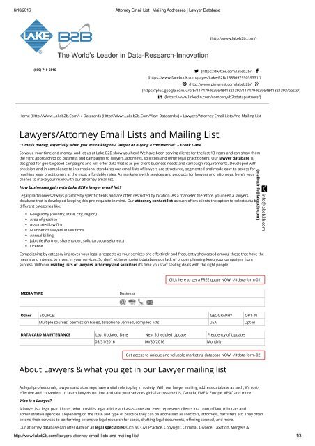 Lawyers Email Address Lists