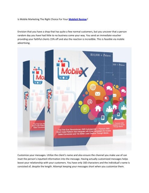 MobileX Review Bonus