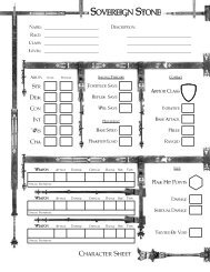 Conan RPG character sheet - A4 size