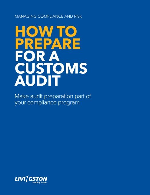 How to prepare for a Customs audit