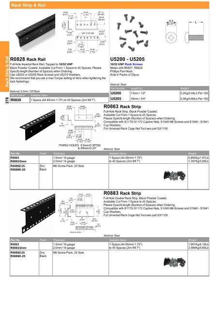 Rack Strip & Rail Rack St