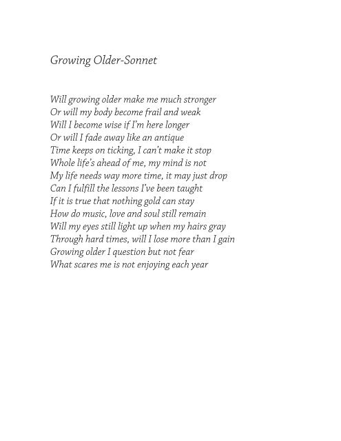 Growing Old Together Poems