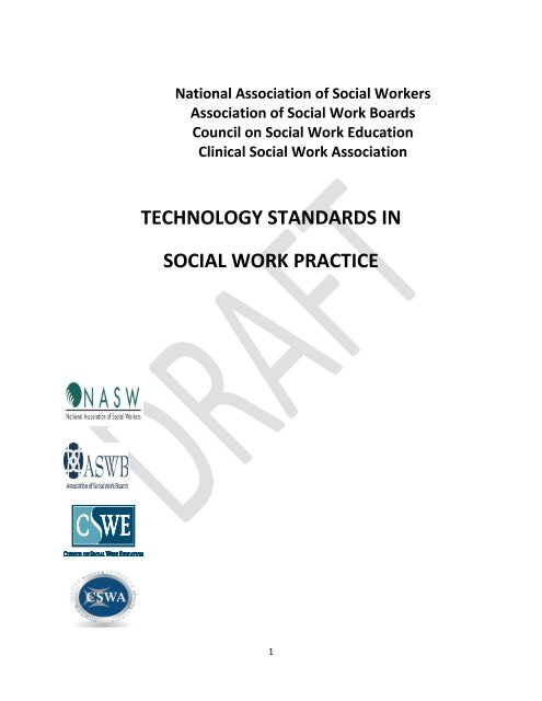 TECHNOLOGY STANDARDS IN SOCIAL WORK PRACTICE