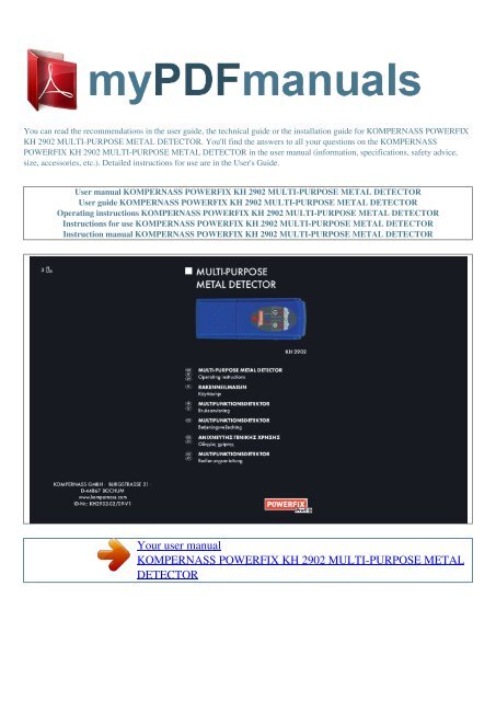 powerfix kh 2902 multi-purpose metal detector - 1