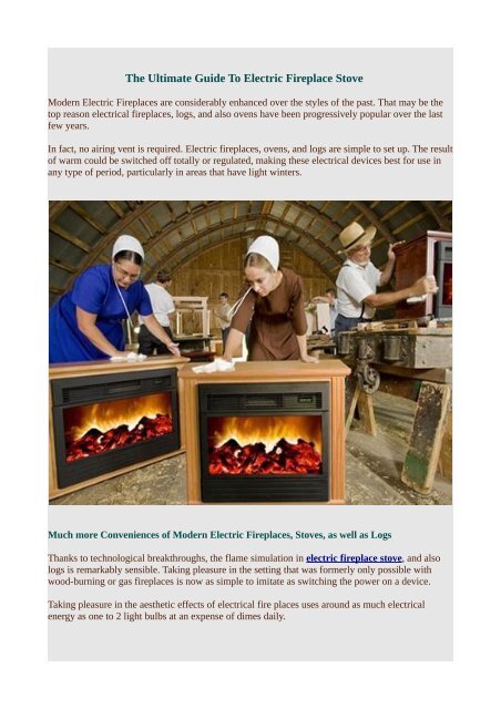 The Ultimate Guide To Electric Fireplace Stove