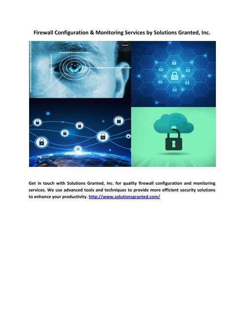 Firewall Configuration & Monitoring Services by Solutions Granted, Inc.