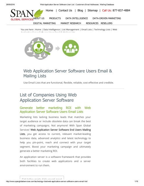 Purchase Accurate Web Application Server Software Customer Lists from ...