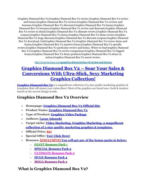 Graphics Diamond Box V2 review-SECRETS of Graphics Diamond Box V2 and ...