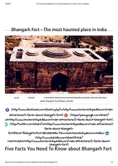 Five Facts about Bhangarh Fort, Most haunted place in India _ Tourism ...