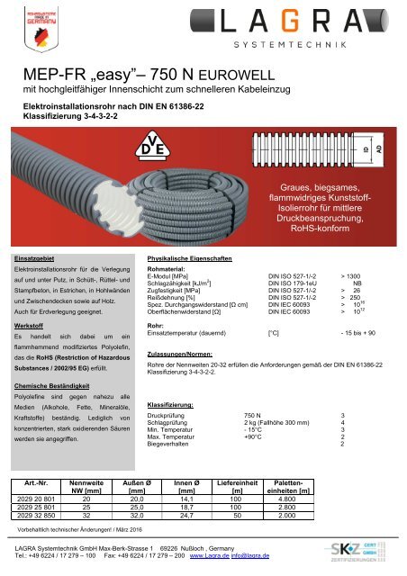 MEP-FR easy , 750 N, grau - deutsch