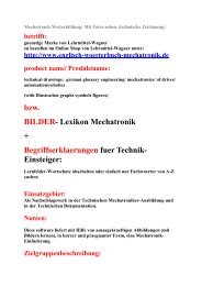 Klappentext zu Mechatronik in Wort + Bild (technical drawings: german ...