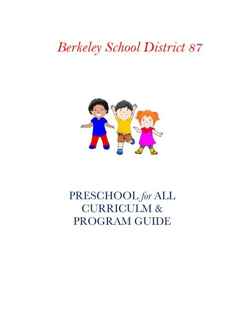 Pre K Curriculum Program Guide July 2015