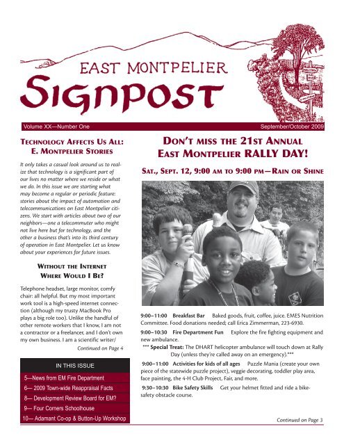 Signpost - the East Montpelier Signpost Home Page