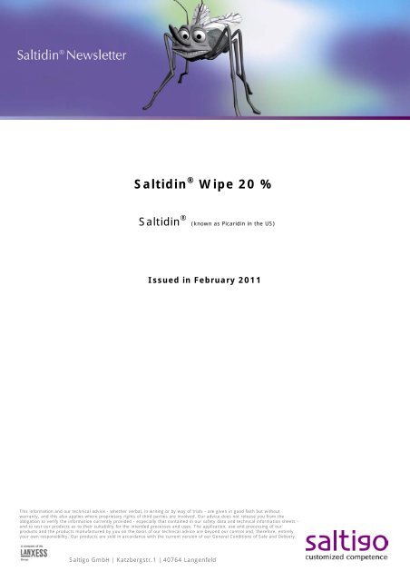 Saltidin® Wipe 20 - Saltigo