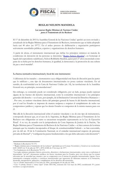 REGLAS NELSON MANDELA