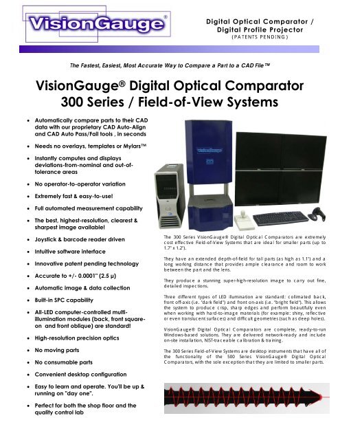 VisionGauge-Digital-Optical-Comparator-300-Series-Overview