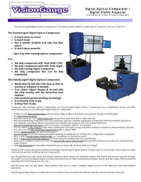 VisionGauge-Digital-Optical-Comparator-500-Series-Overview