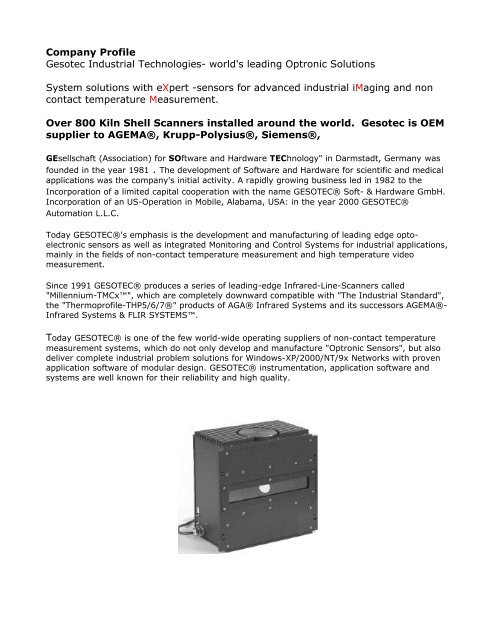 Company Profile Gesotec Industrial Technologies- world's leading ...