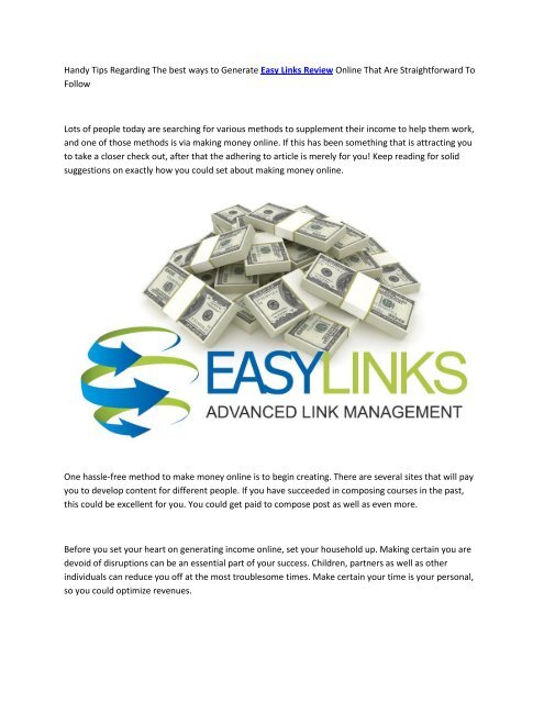 Easy Links Review Bonus