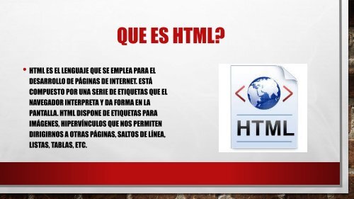 QUE ES HTML