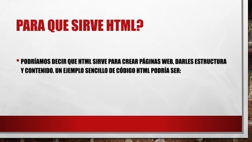QUE ES HTML