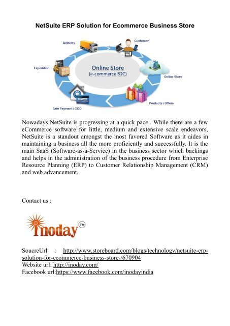 NetSuite ERP Solution for Ecommerce Business Store