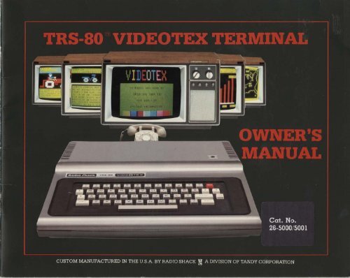 TRS-80 VIDEOTEX TERMINAL OWNER'S MANUAL