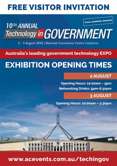 FREE VISITOR INVITATION EXHIBITION OPENING TIMES